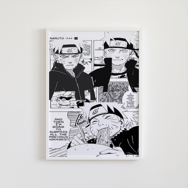 Naruto Manga Poster - Etsy UK