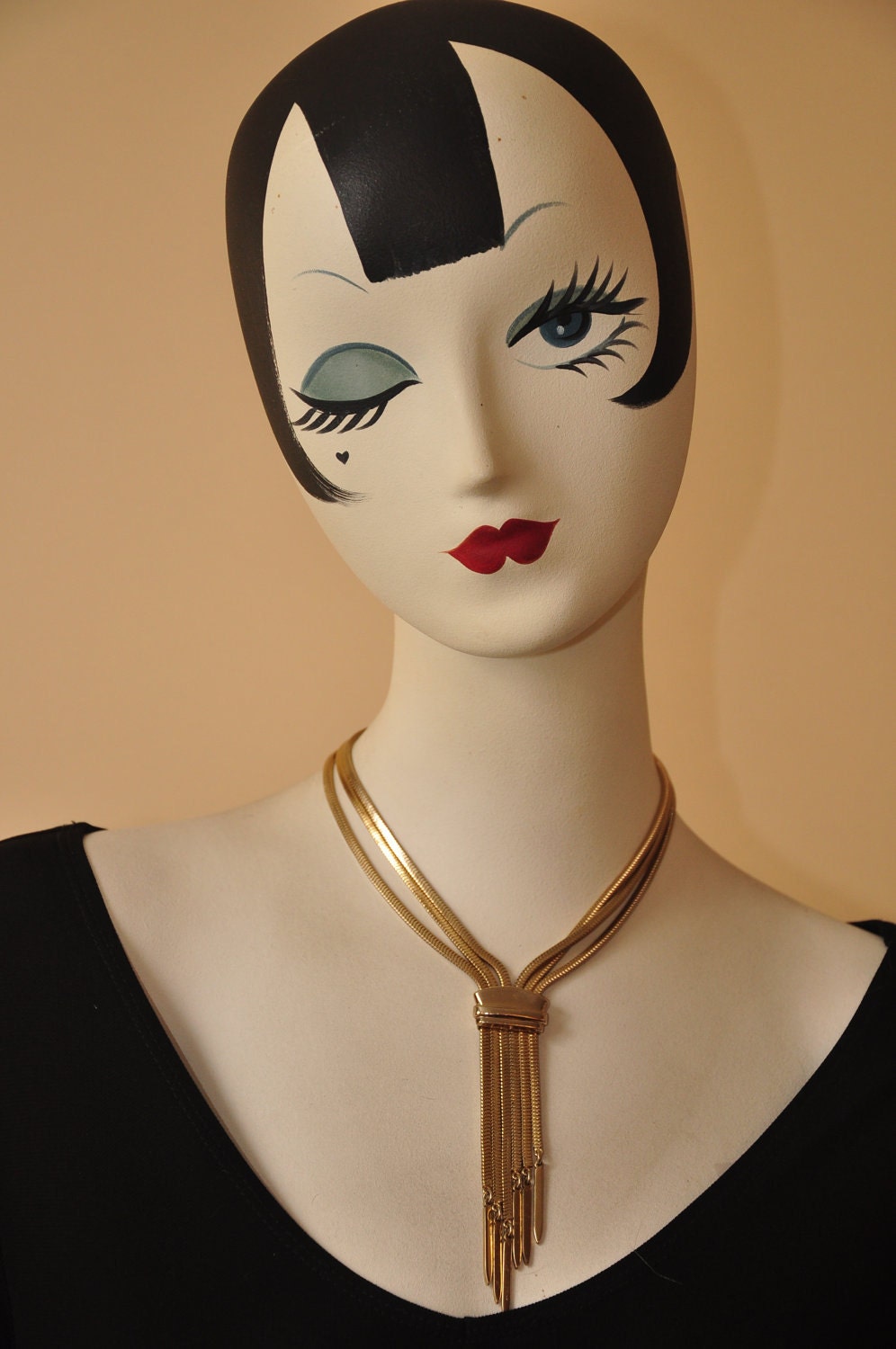 Vintage MONET COSTUME Adjustable 1950s Multi Strand Gold Fringe ...