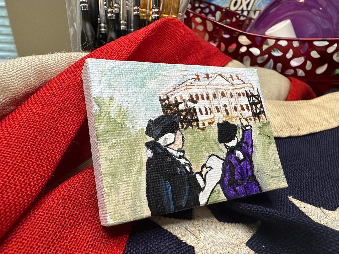 Building the White House Hand Painted - Etsy