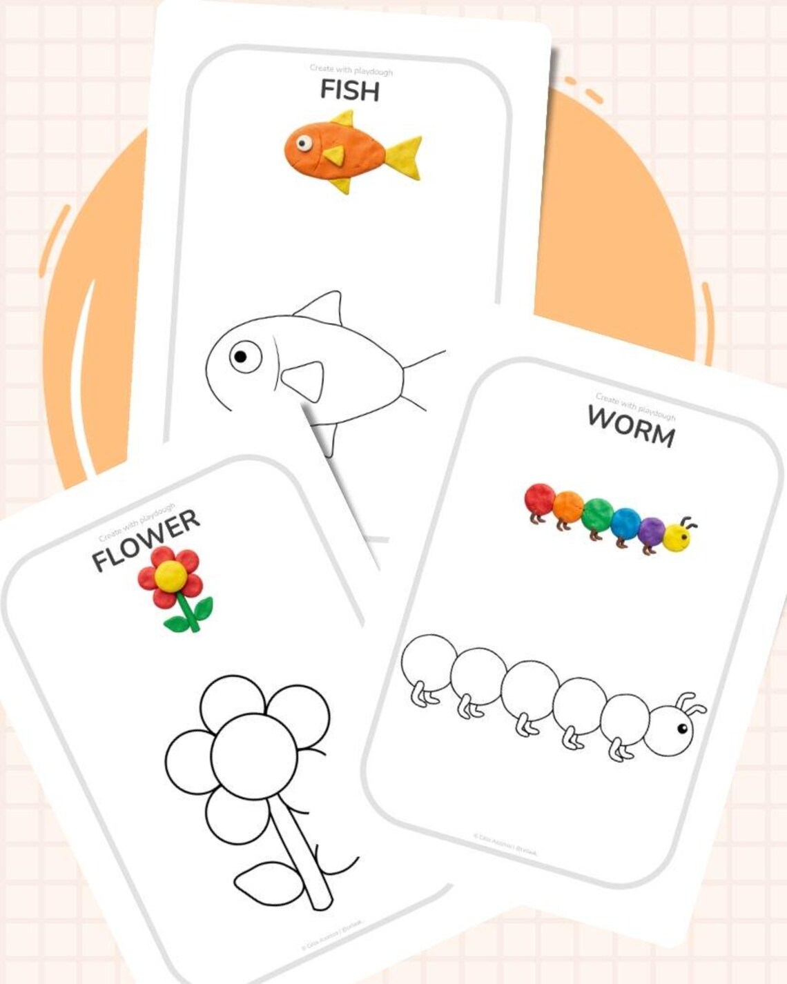 34 Playdough Mats Printable Bundle | Animals, Food, Transport & Nature ...