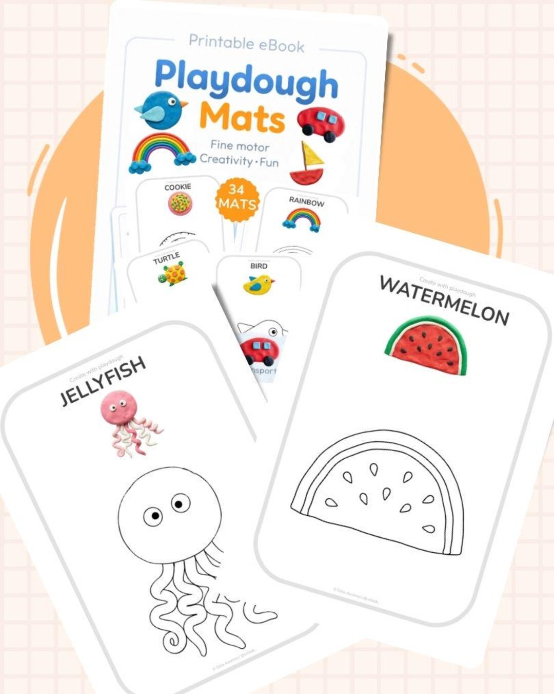 Playdough Mats Printable Bundle | Fine Motor Skills Activity (PDF ...