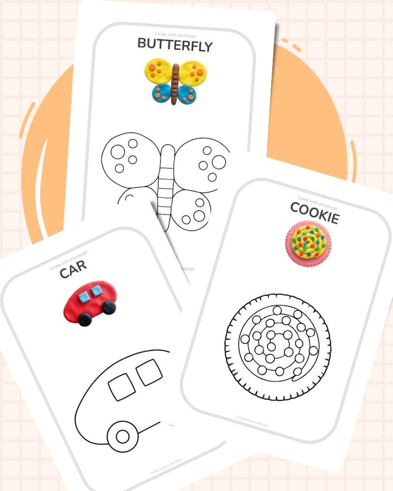 34 Playdough Mats Printable Bundle | Animals, Food, Transport & Nature ...