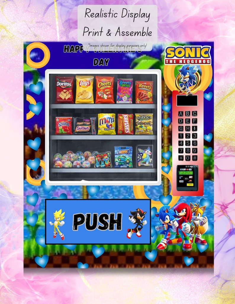 Editable Vending Machine Box Templates| Candy Box| 16x20 Printable DIY ...