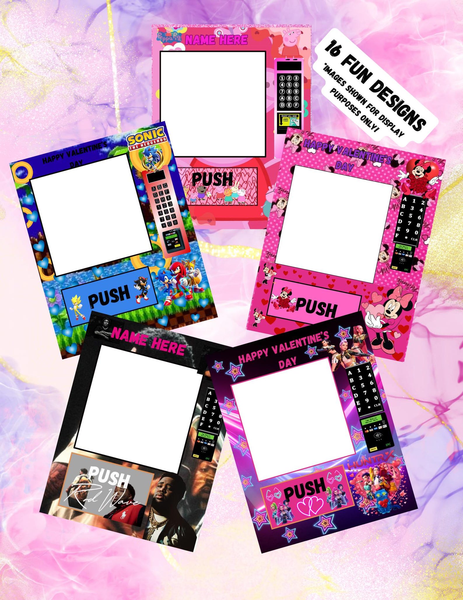 Editable Vending Machine Box Templates| Candy Box| 16x20 Printable DIY ...