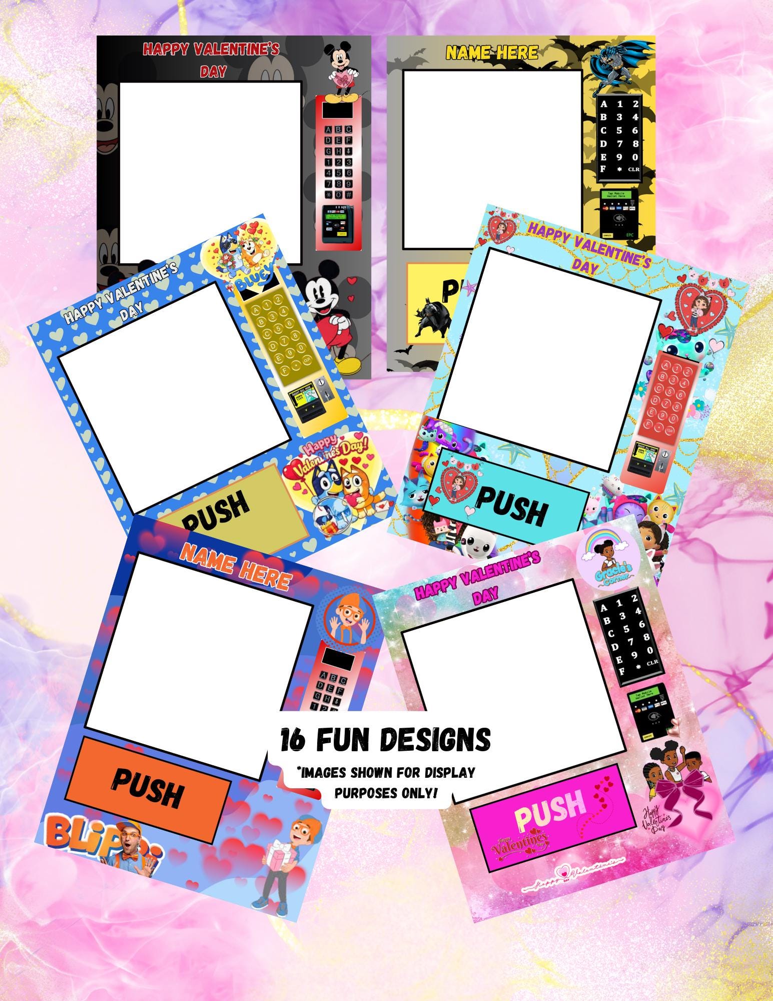 Editable Vending Machine Box Templates| Candy Box| 16x20 Printable DIY ...