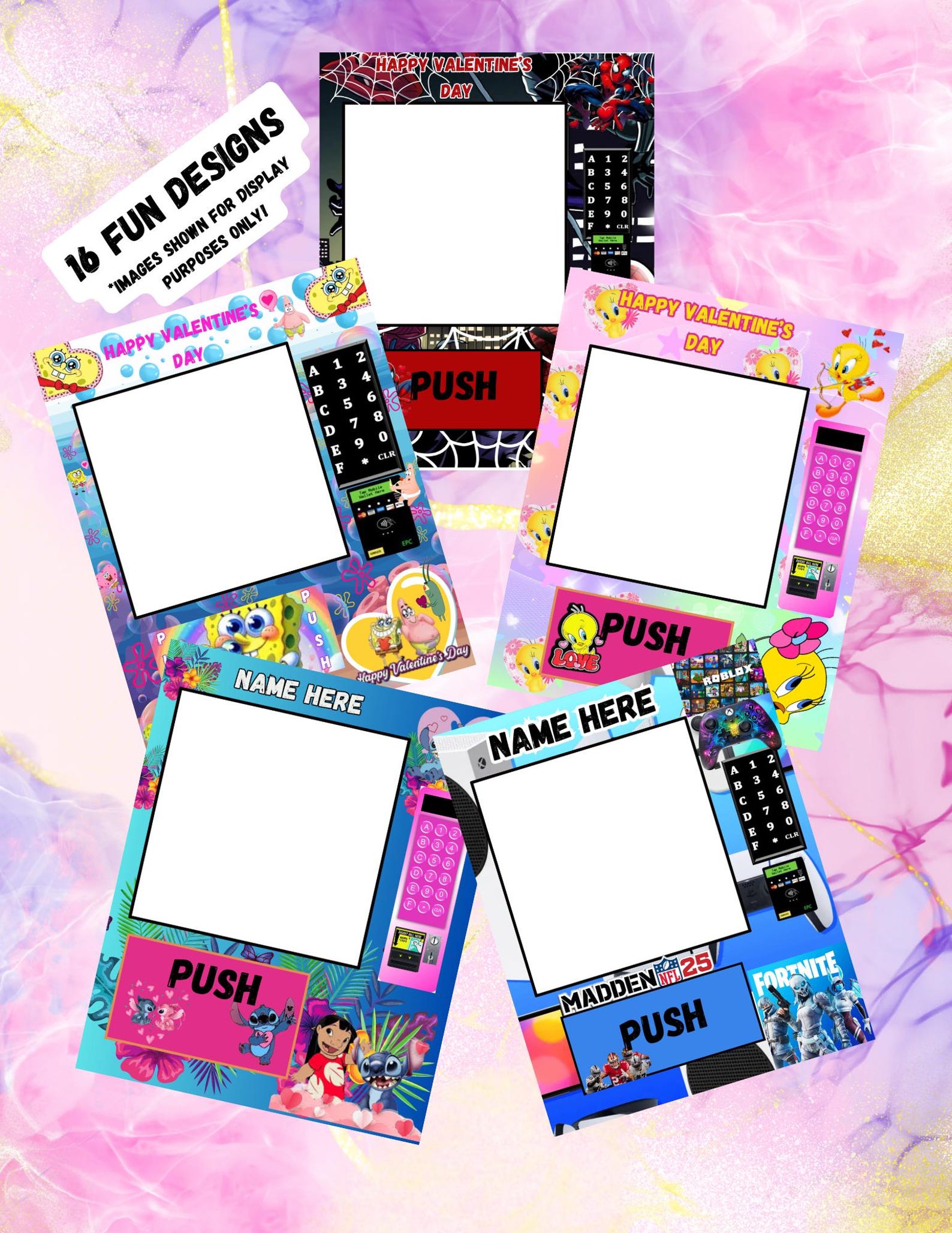 Editable Vending Machine Box Templates| Candy Box| 16x20 Printable DIY ...