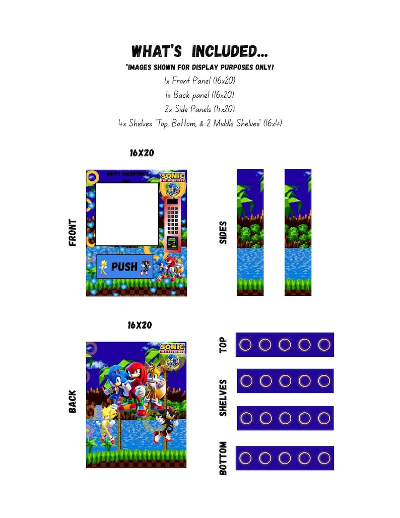 Editable Vending Machine Box Templates| Candy Box| 16x20 Printable DIY ...