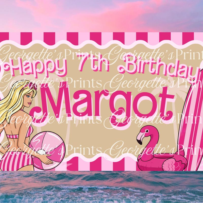 Barbie Banner - Etsy