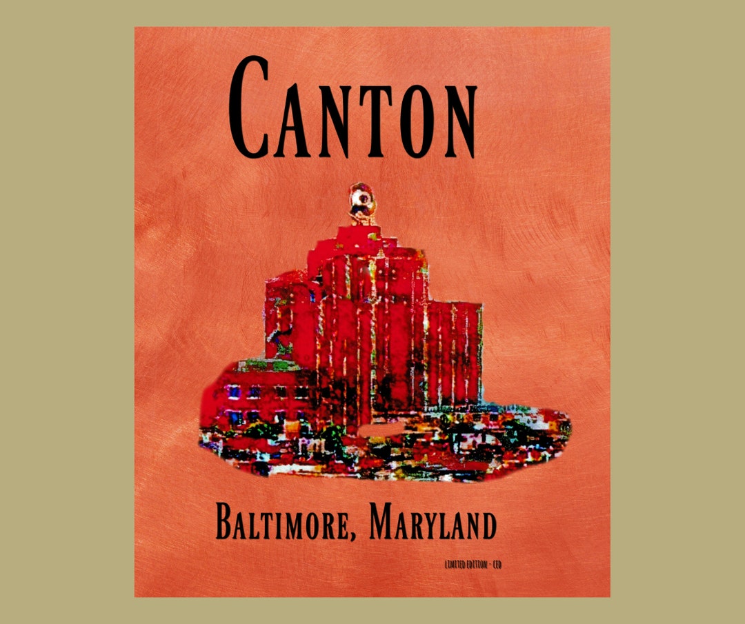 Baltimore Landmark, Natty Boh Tower, Canton, 11 X 14, Giclee Print of ...