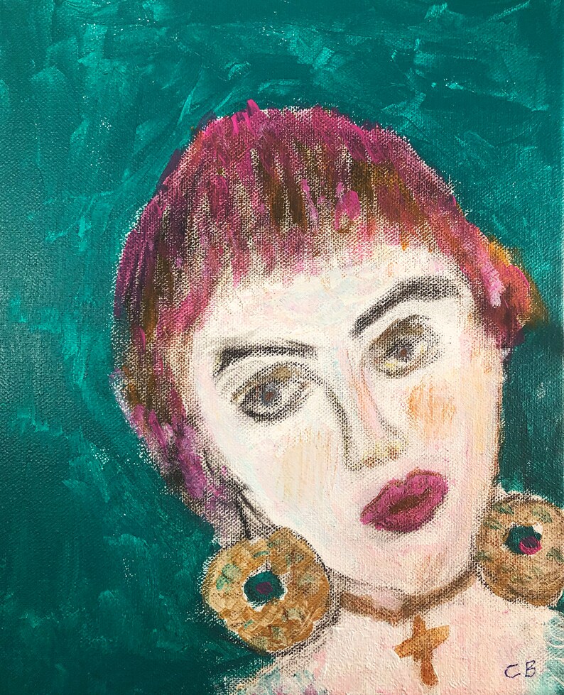 Portrait of Siobhan, Original 10 X 12 Acrylic Painting on Canvas Board ...