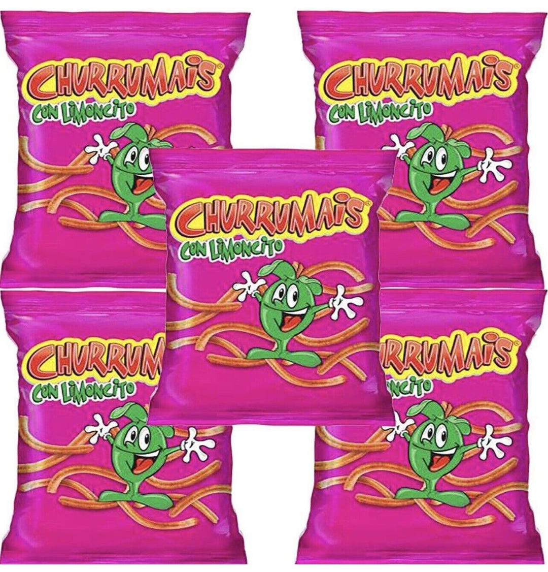Sabritas Churrumais Limon 58g Box With 5 Bags Papas Snack Autenticas ...
