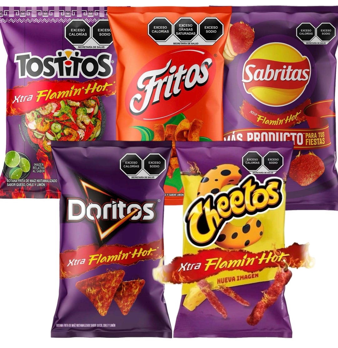 Sabritas Mexican Frituras Papas Chips Variety Pack Small Box W|5 Bags ...