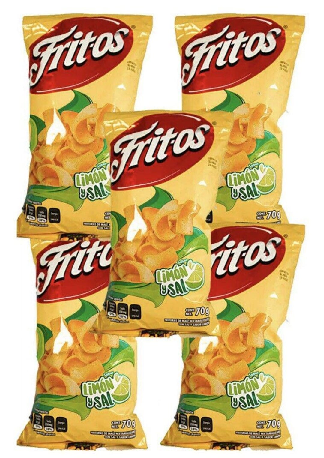 Sabritas Fritos Sal Y Limon 70G (box With 5 Bags) Mexican Chips - Etsy