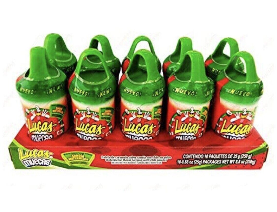The 2 X Lucas Muecas Sandia Watermelon Lollipop W|chili Powder Mexican ...