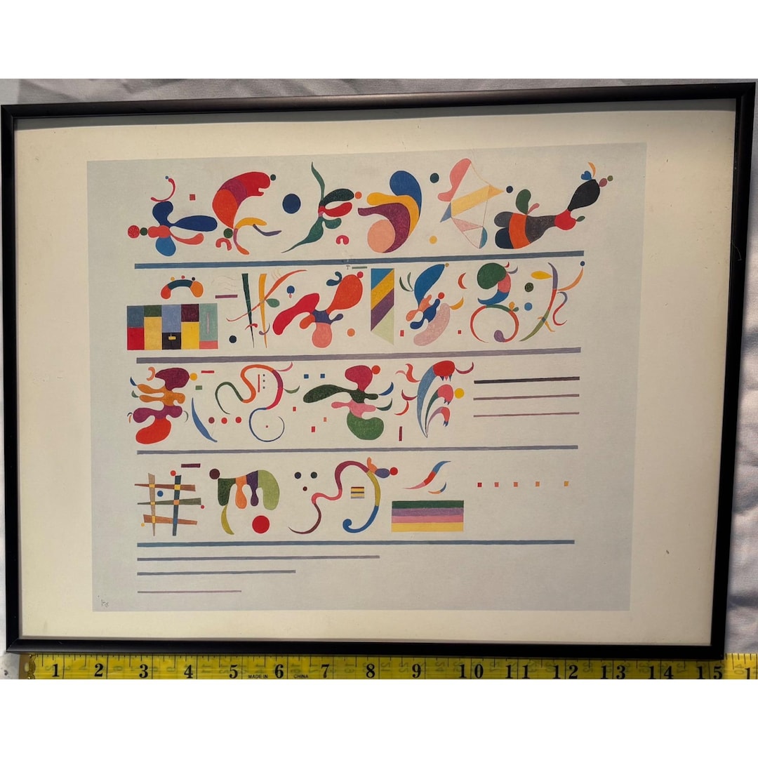 Wassily Kandinsky "succession" Abstract Art Print in Black Frame 14"x11 ...