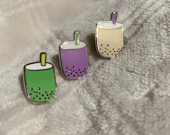 Bubble Tea Boba Pin Enamel Lapel Pin - Etsy