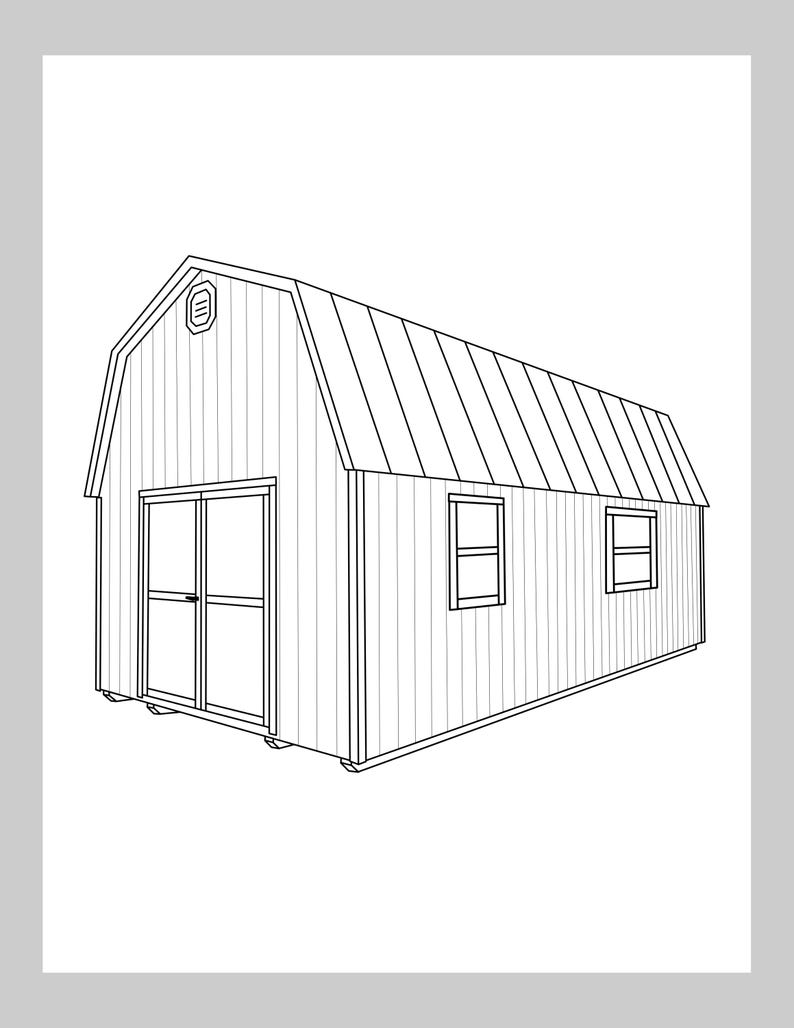 Shed Coloring Pages - Etsy