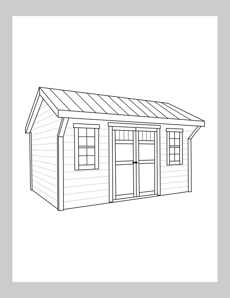 Shed Coloring Pages - Etsy