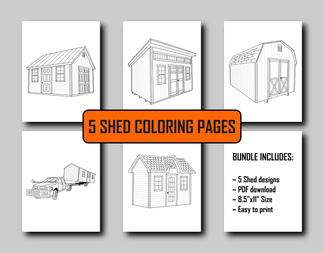 Shed Coloring Pages - Etsy