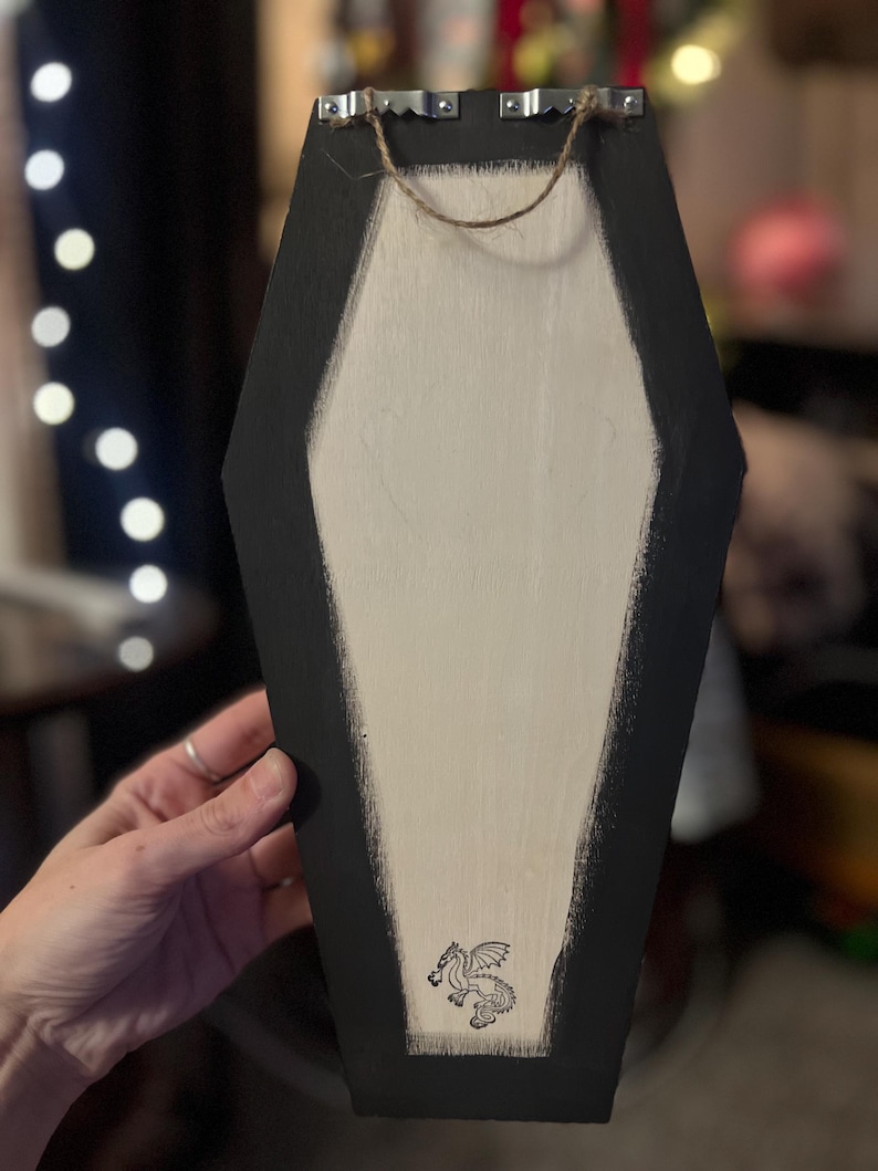 Gothic Coffin Pin Board – 18" Wall Display for Enamel Pins, Brooches ...