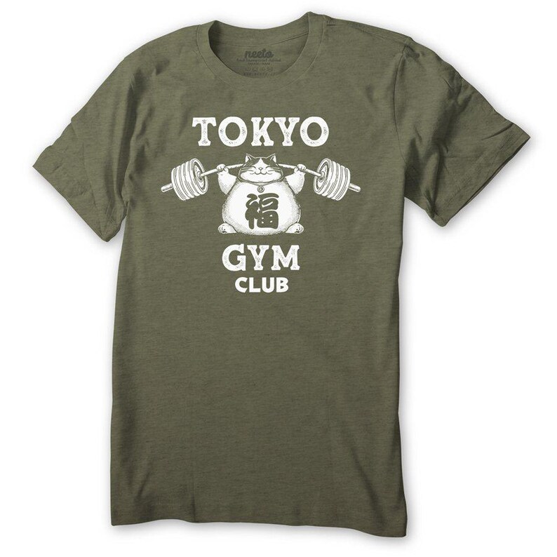 Camiseta japonesa Tokyo Gym Lucky Cat para culturismo y fitness ...