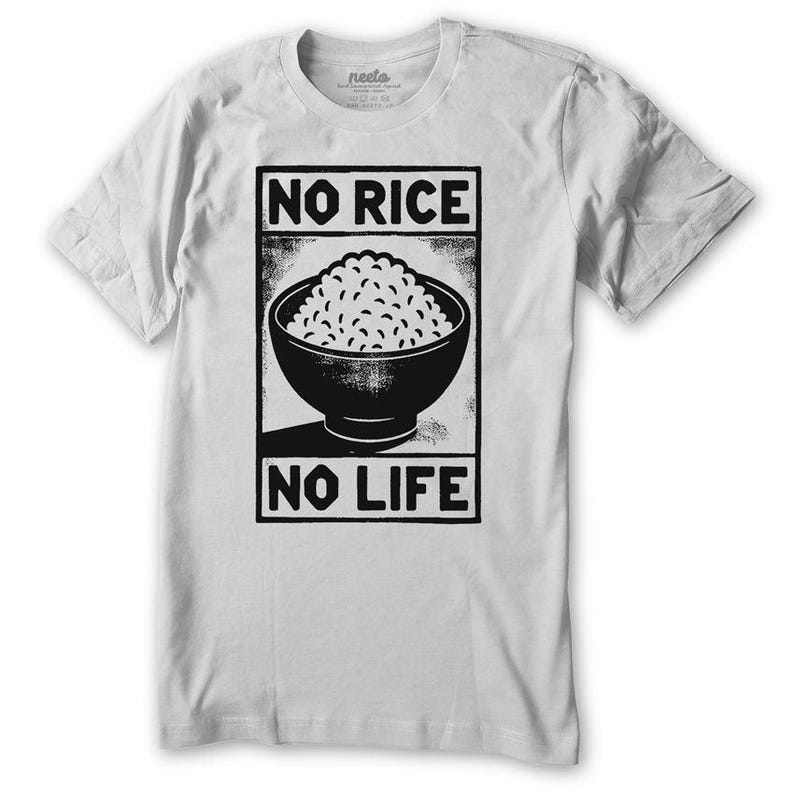 Rice T-shirt Japan Shirt Rice Bowl Gohan No Rice No Life - Men Sizes ...