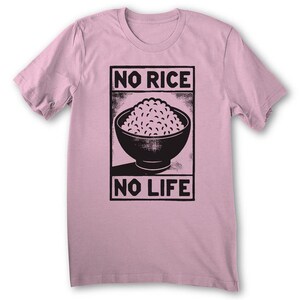 Rice T-shirt Japan Shirt Rice Bowl Gohan No Rice No Life - Men Sizes ...