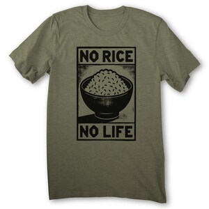 Rice T-shirt Japan Shirt Rice Bowl Gohan No Rice No Life - Men Sizes ...