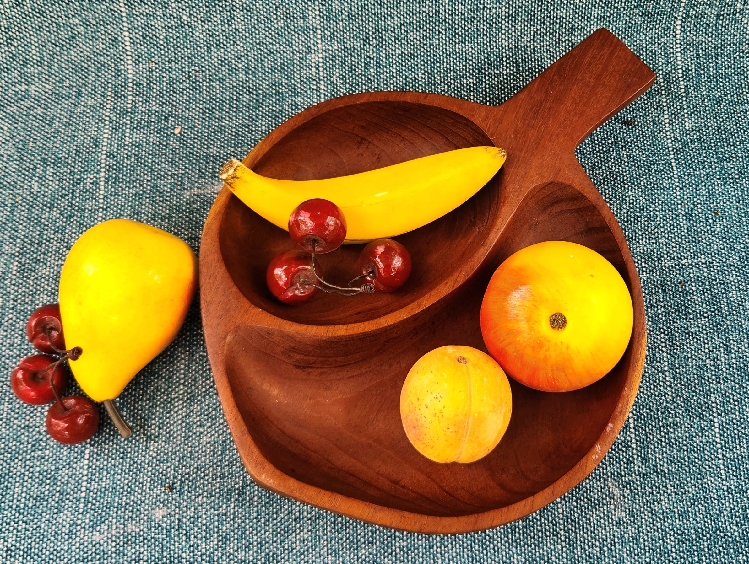 Vintage MCM Haitian Maiden Made Monkey Pod Wood Divided Bowl - Etsy