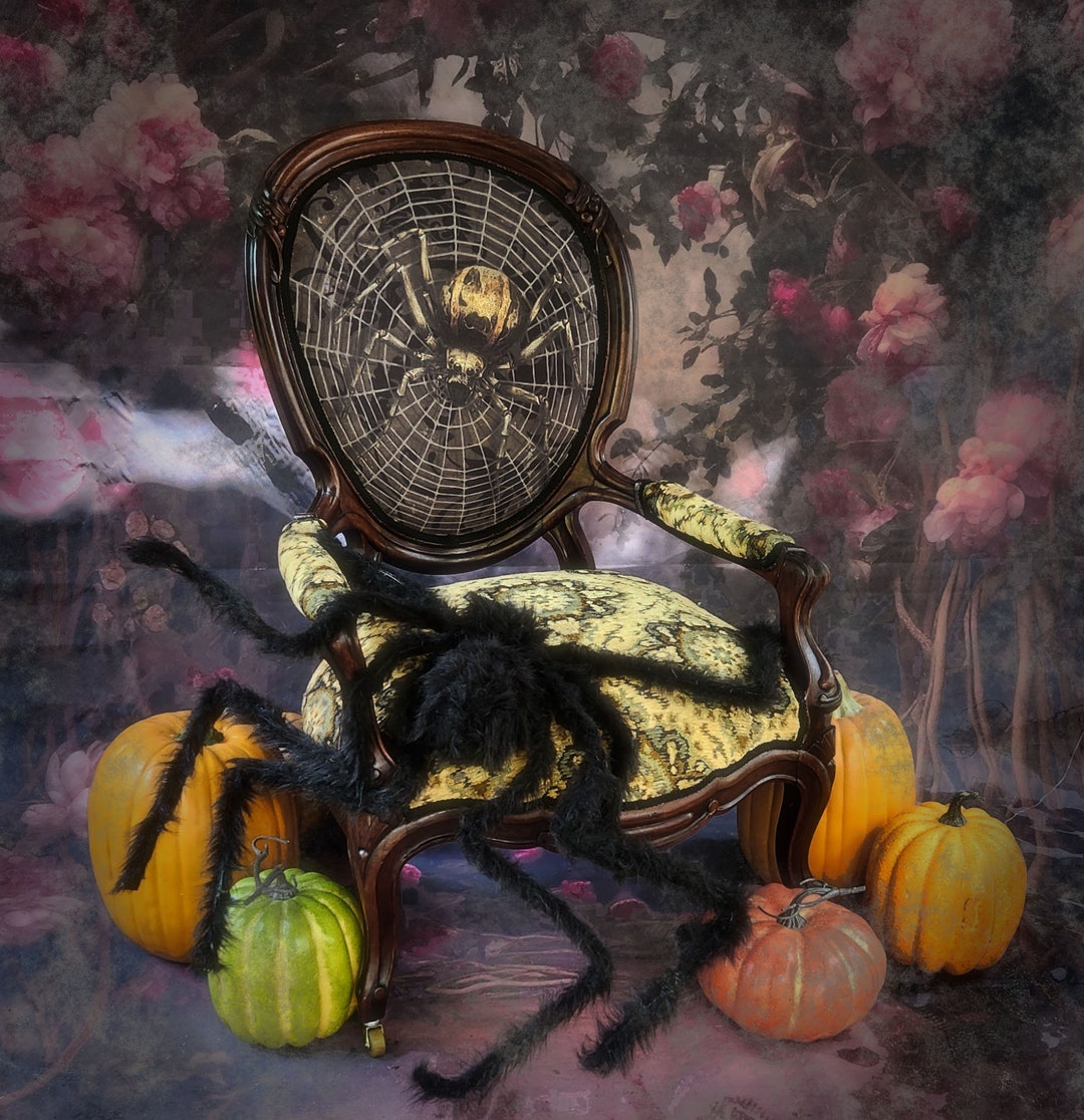 Antique Halloween Custom Creepy Spider Parlor Chair - Etsy