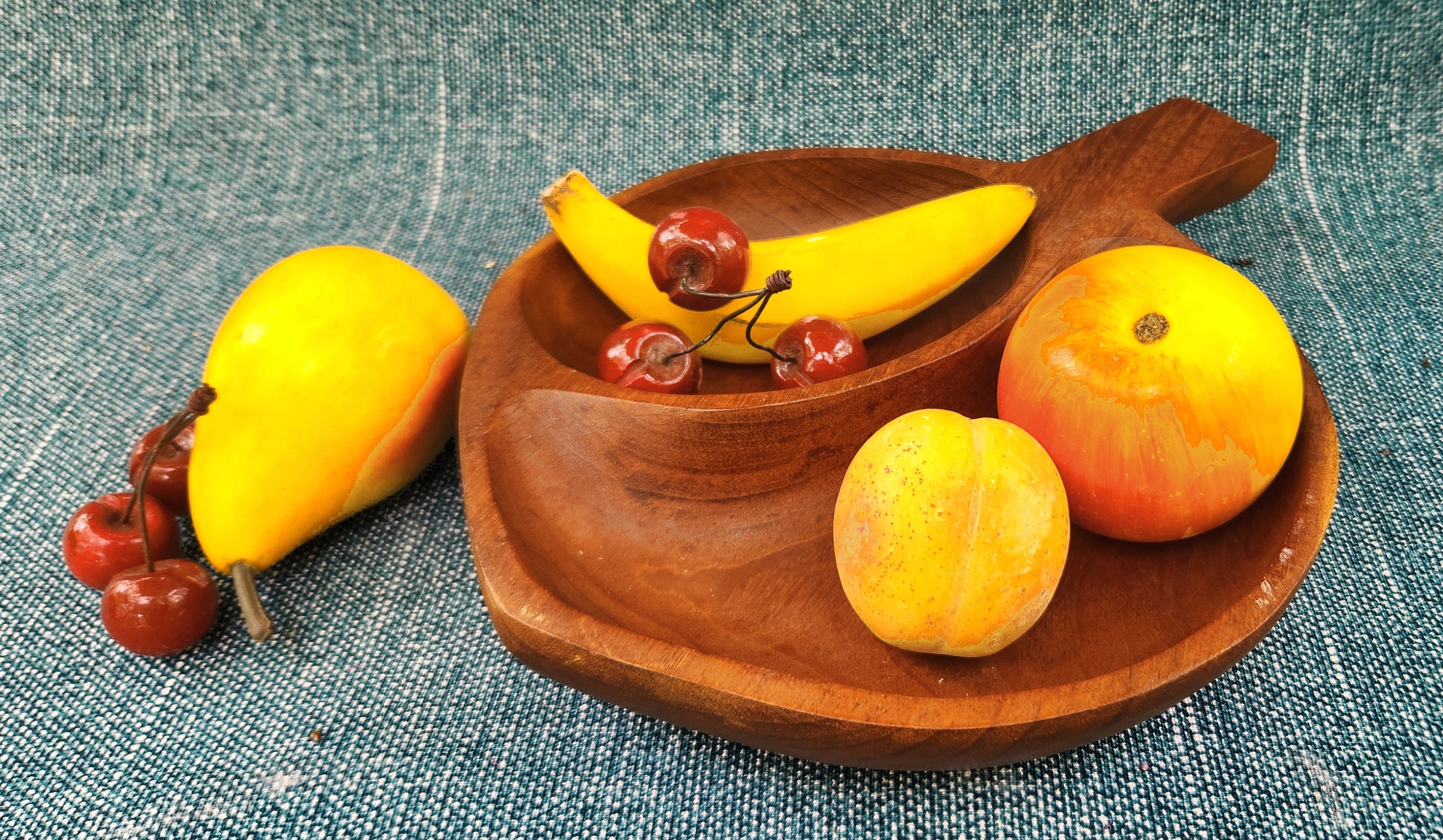 Vintage MCM Haitian Maiden Made Monkey Pod Wood Divided Bowl - Etsy
