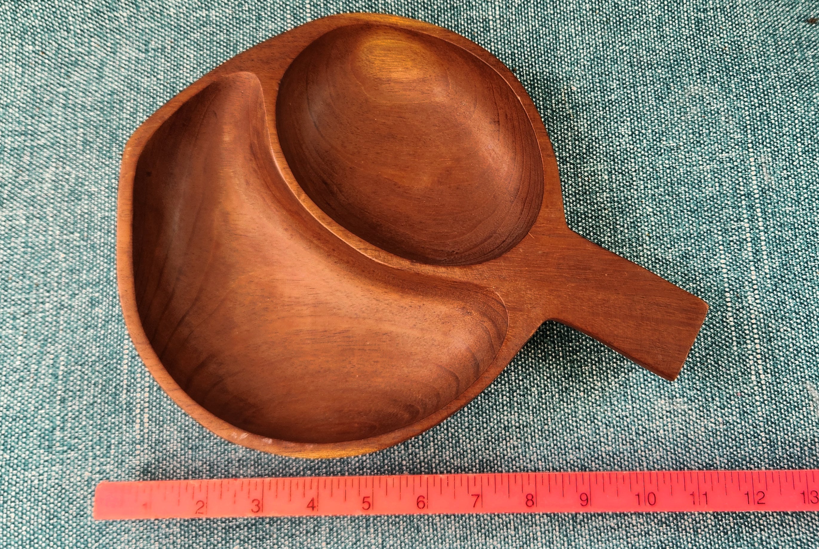 Vintage MCM Haitian Maiden Made Monkey Pod Wood Divided Bowl - Etsy