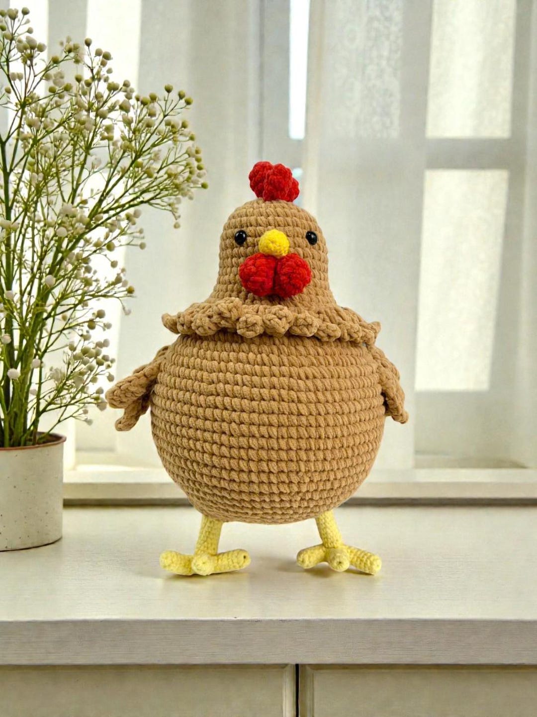 Crochet Chicken Pattern PDF, Plush Farm Toy Tutorial - Etsy