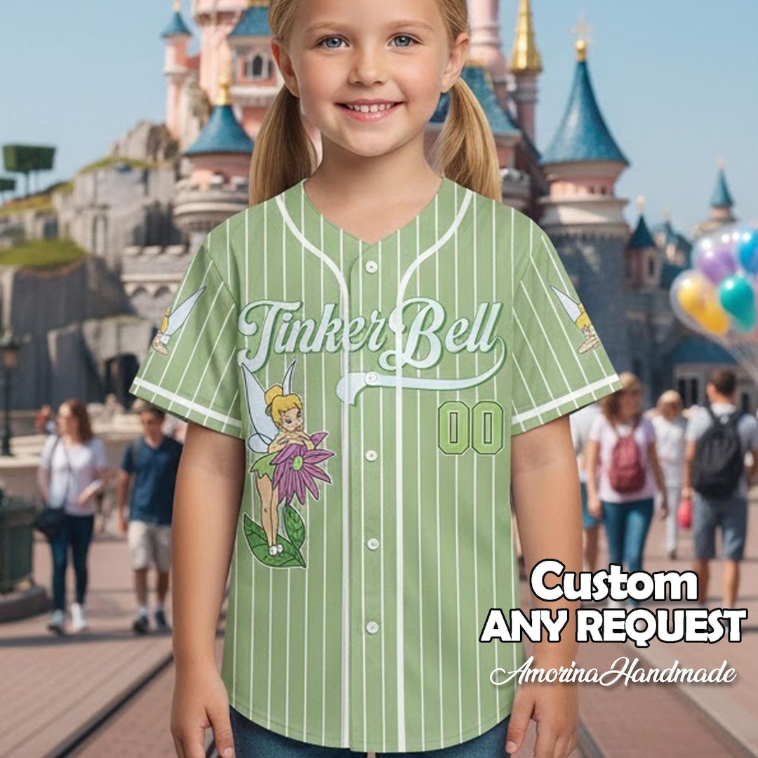 Personalized Tinkerbell Baseball Jersey, Baseball Team Outfit - Etsy