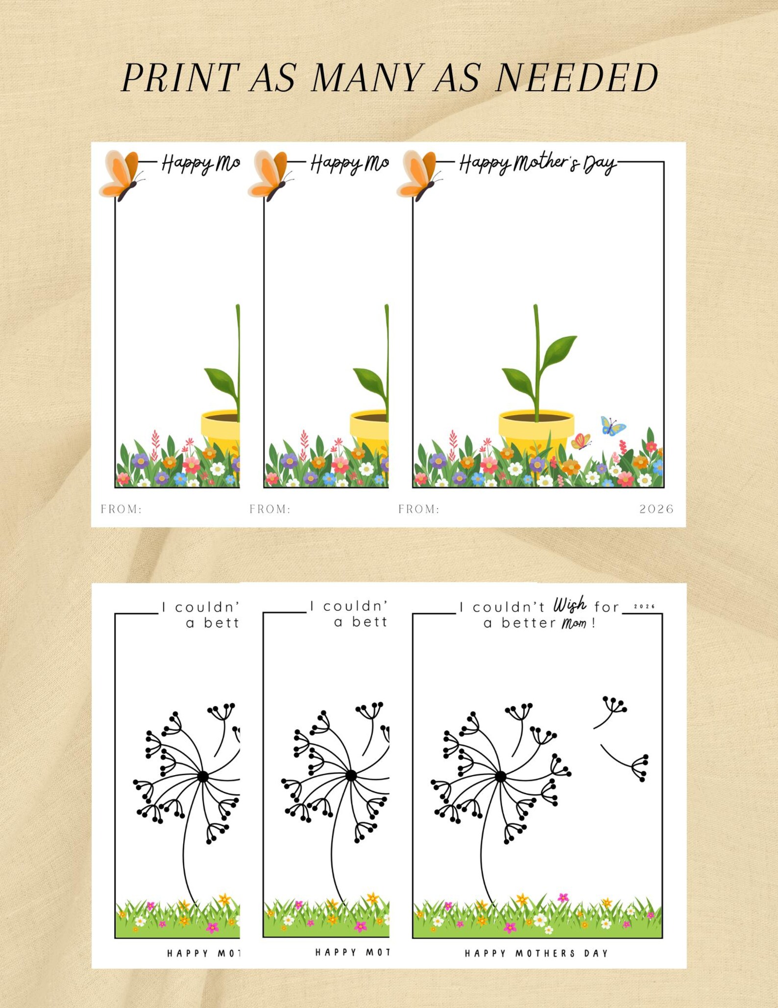 Mother's Day Keepsake Craft | Printable Fower Handprint Gift for Mom - Etsy