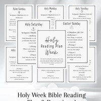 Printable Holy Week Study Chart: Easter Scriptures Guide (digital ...