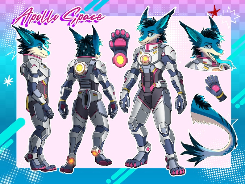 Custom Furry Reference Sheet, Fursona Commission, Furry Ref Sheet ...
