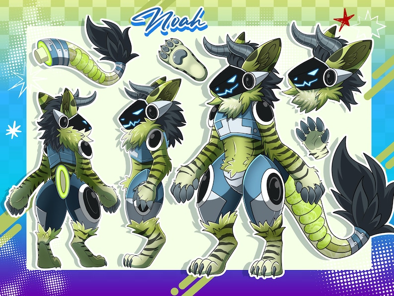 Furry Reference Sheet, Anthro Ref Sheet, Fursona Commission, Furry Ref ...