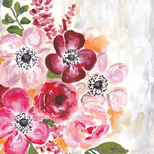 Floral Art: Floral Love 8.5x11 Print | Etsy