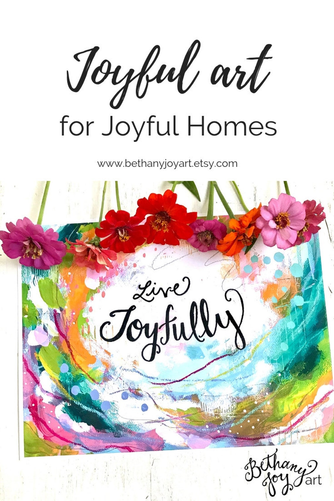 Inspirational Art Print live Joyfully / 8.5x11 - Etsy