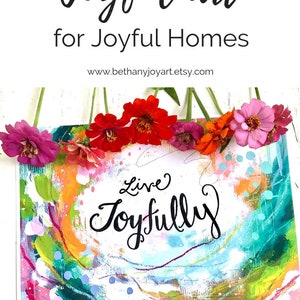 Inspirational Art Print "live Joyfully" / 8.5x11 Inch Art Print ...