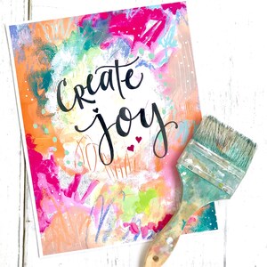 Create Joy 8.5x11 Inch Art Print / Gift for Creatives / Office and ...