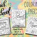 Back to School Coloring Pages Set of 3 for Digital and - Etsy