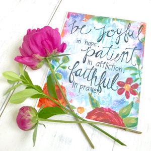 Inspirational Art: "joyful in Hope" - 8.5x11 Print - Etsy