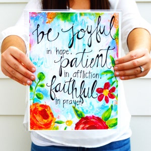 Inspirational Art: "joyful in Hope" - 8.5x11 Print - Etsy