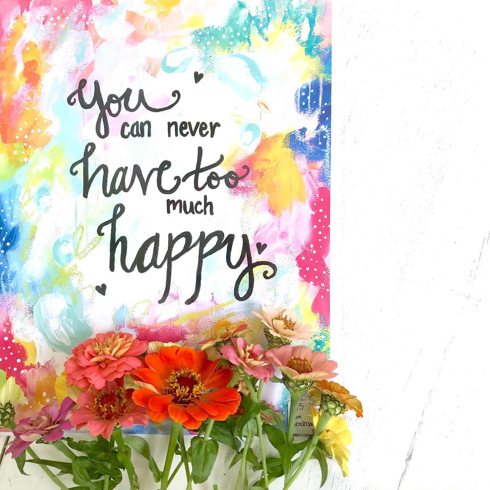 Inspirational Art Print: Too Much Happy 8.5x11 | Etsy
