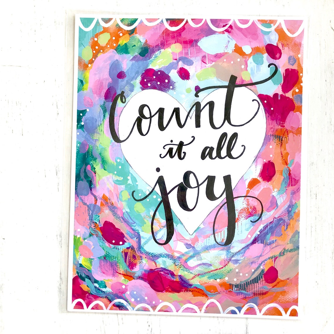 Inspirational Art: Count it all Joy 8.5x11 Inch | Etsy