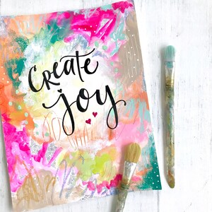 Create Joy 8.5x11 Inch Art Print / Gift for Creatives / Office and ...