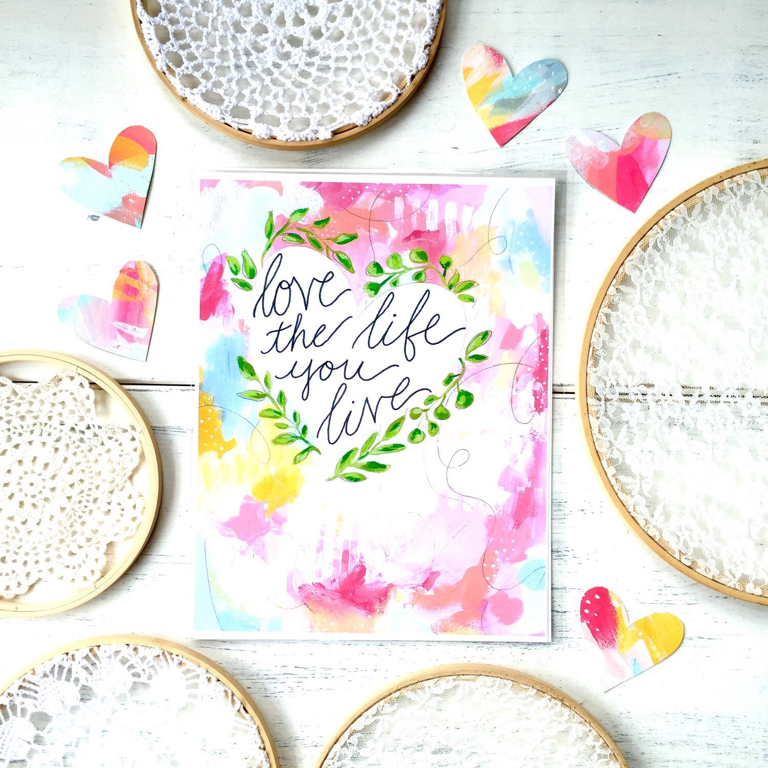 Inspirational Art Print: "love Life" 8.5x11 Inch Print - Etsy
