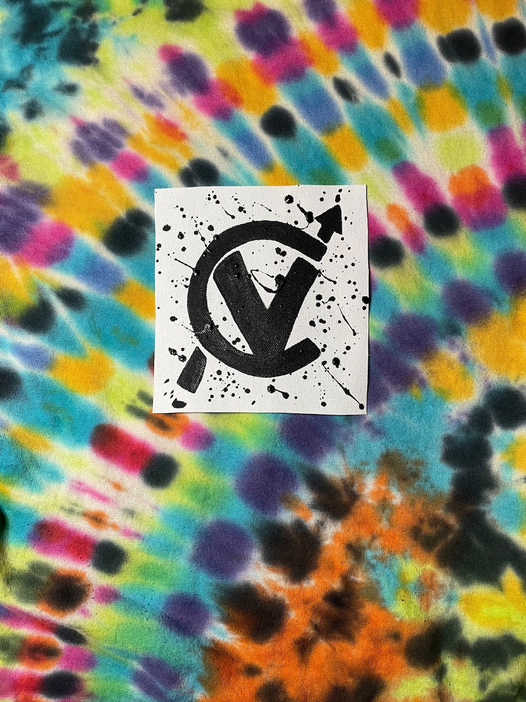 White Splatter Choking Victim Logo Sew on White Patch - Etsy